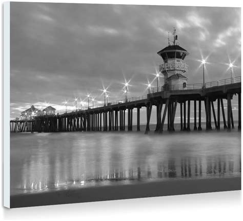 Huntington Beach Pier Art Print Wall Art Frameless