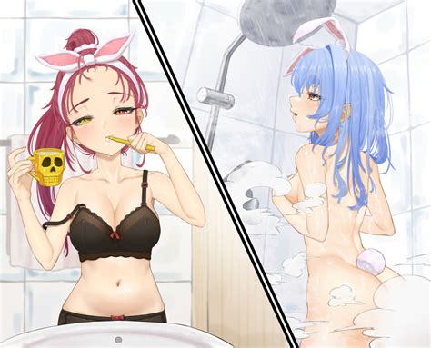 Bangom R Houshou Marine Usada Pekora Hololive Absurdres Highres