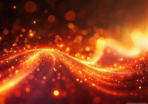 따뜻한 색상으로 파도 같은 효과를 만들어내는 빛나는 입자의 추상 이미지 불타는 듯한 빛깔 빛 입자 배경 일러스트 및 사진 무료 다운로드 Pngtree