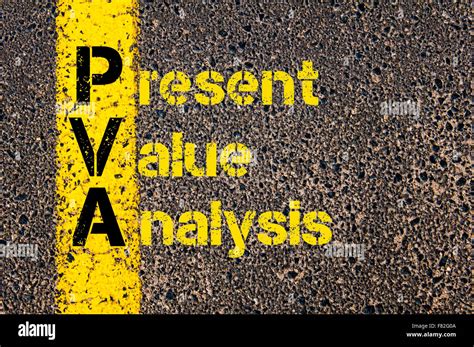 Concept Image Of Accounting Business Acronym Pva Present Value Analysis