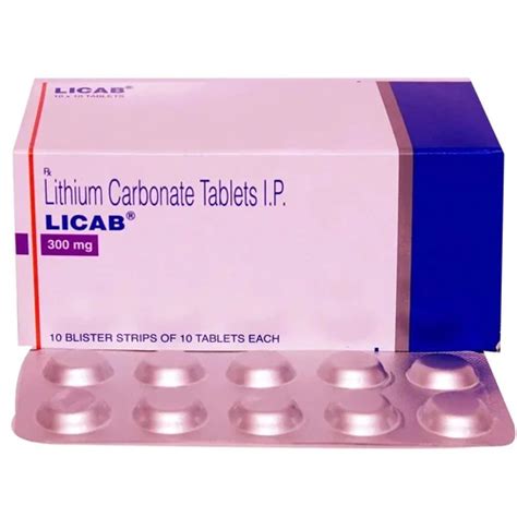 300mg Licab Lithium Carbonated Tablets At ₹ 350 Box Licab Tablet In