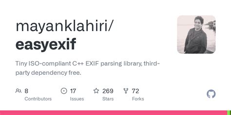 GitHub Mayanklahiri Easyexif Tiny ISO Compliant C EXIF Parsing Library Third Party