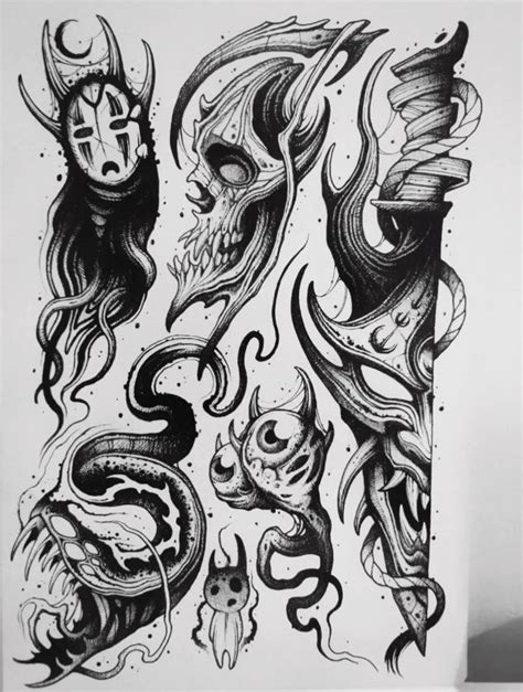 Dark Art Tattoo Designs Ink Drawing By Rosacioart Kurt Dövmesi