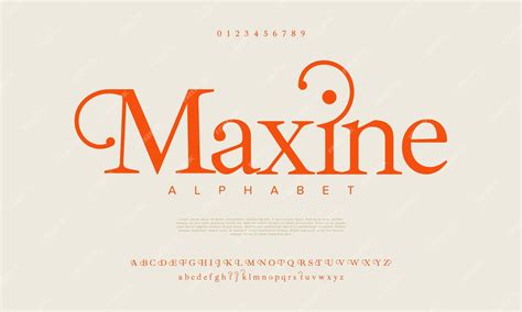 Premium Vector Maxine Premium Luxury Elegant Alphabet Letters And