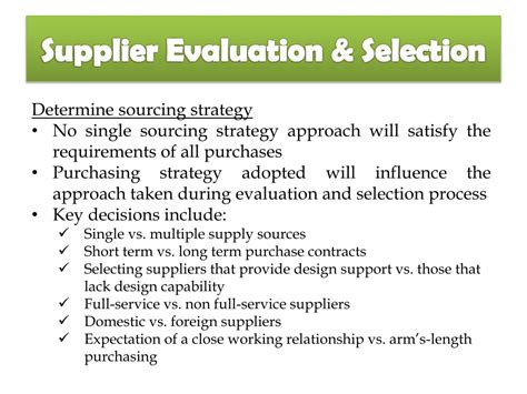 Ppt Supplier Selection And Evaluation Powerpoint Presentation Free