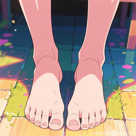 Anime Foot Legs From Front Above Prompts Stable Diffusion Online