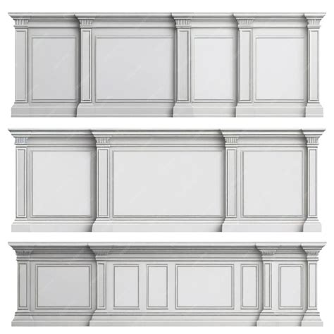 Premium Vector Wainscoting Vector Set White Background Isolated A