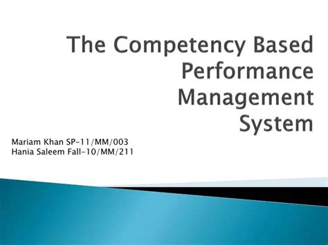 Ppt The Competency Based Performance Management System Powerpoint