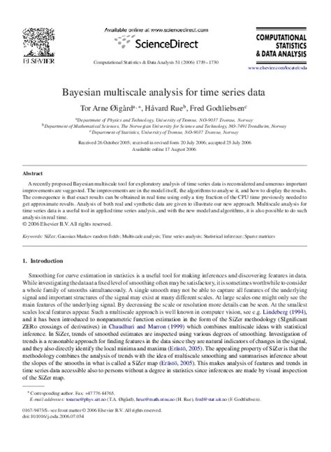 pdf bayesian multiscale analysis for time series data