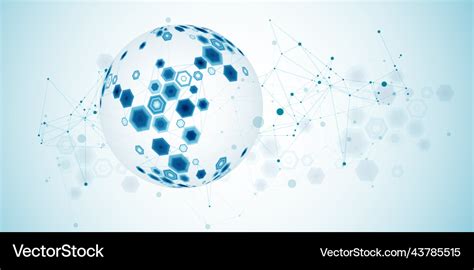 Abstract Sphere Background With Plexus Effect 3d Vector Image