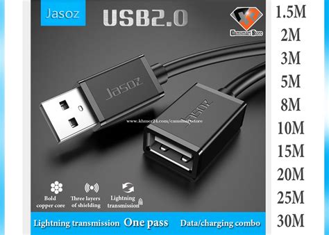 Usb Extension Cable Usb 20 Cable Male To Female Extender Cable For Pc