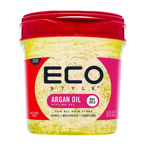 Eco Style Argan Oil Hair Styling Gel 16 Oz Moisturizing Unisex