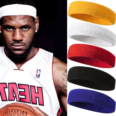 1 Peça Qualidade Tafilete De Algodão Esportes Unisex Suor Headband