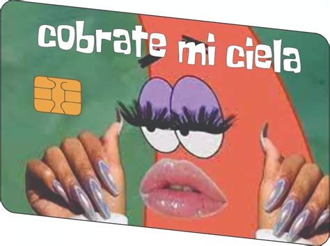 Sticker Holografico Tarjeta Patricio Cobrate Mi Ciela Bob Mebuscar México
