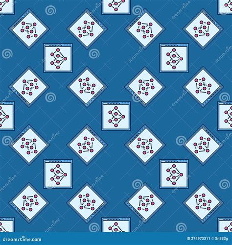 Web Browser With Neural Network Vector Colored Seamless Pattern Stock