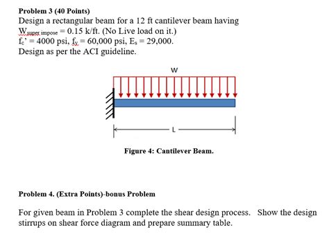 Solved Problem Points Design A Rectangular Beam For A Chegg