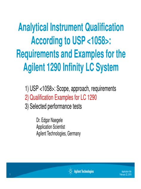Analytical Instrument Qualification Usp 1058 Lhen Proposal Pdf High Performance Liquid
