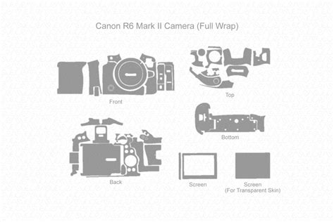 Most Precise Canon Eos R6 Mark Ii Camera Skin Cutfile Vector Template