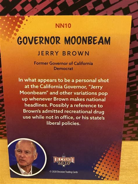 Jerry Brown Nn10 2020 Decision 2020 Trump Nicknames Governor Moonbeam