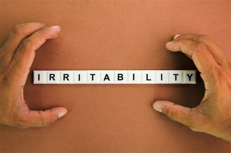 Premium Photo Letters Of The Alphabet With The Word Irritability The Concept Of Irritability