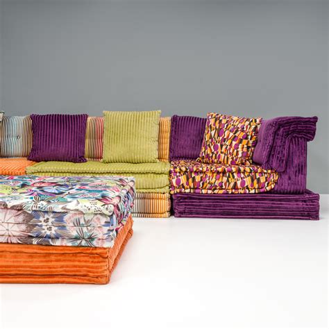 Roche Bobois Mah Jong Sectional Sofa In Custom Upholstery Set Of