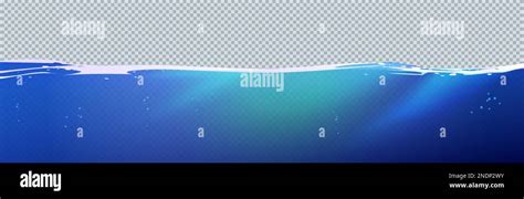 Isolated Ocean Water Surface Vector Game Background Cartoon Sea