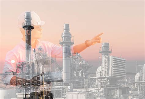 아시아 산업 단지 및 엔지니어에서 가스 터빈 전기 발전소 산업의 이중 노출 공장 산업 건물에 대한 스톡 사진 및 기타 이미지 공장 산업 건물 산업 식물 Istock