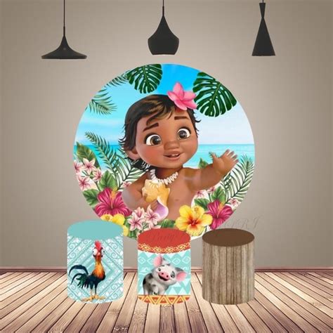 Moana Round Backdrop Covers Etsy