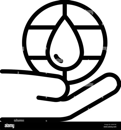 Save Global Water Icon Outline Vector Clean Drop Eco Shower Stock Vector Image And Art Alamy
