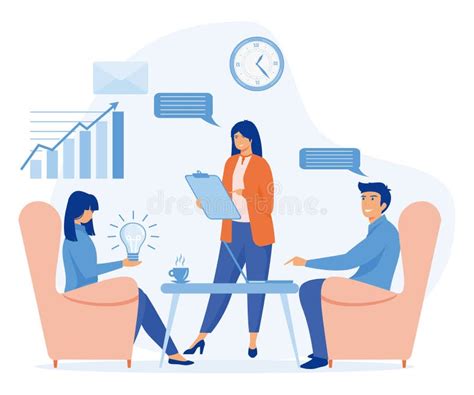 Concept Of Business Work Flow Time Management Stock Vector