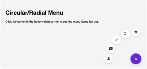 Circularradial Menu Navbar Template Circularradial Menu Navbar Template