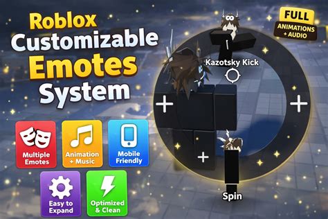 Advanced Roblox Emote Wheel System Ui Mobile Support By N1otev