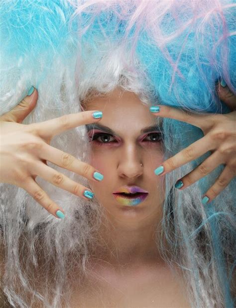 Premium Photo Girl With Bright Colorful Makeup
