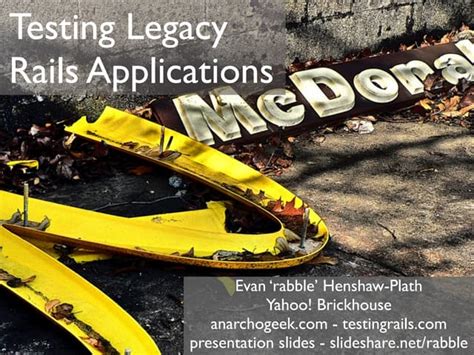 Testing Legacy Rails Apps Pdf Databases Computer Software And