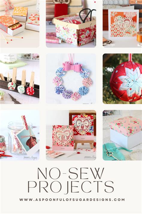 Fabric Scrap Crafts No Sewing Required A Spoonful Of Sugar
