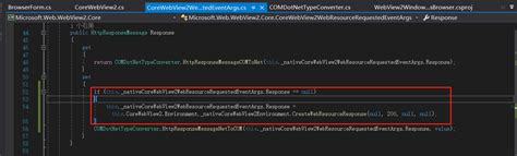 Microsoft Web WebView2 Set Response Property Of CoreWebView2WebResourceRequestedEventArgs In