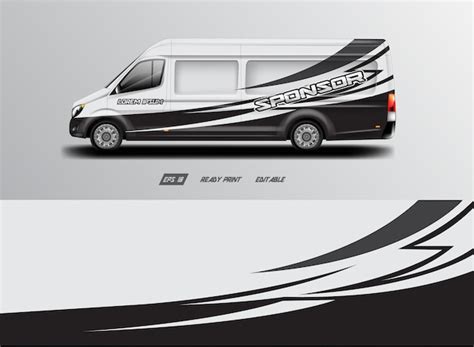 Premium Vector Van Wrap Design Vector Livery Background Car