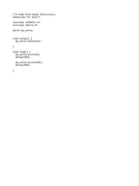 One Servo Code Pdf Technology And Engineering One Servo Code Pdf Technology And Engineering