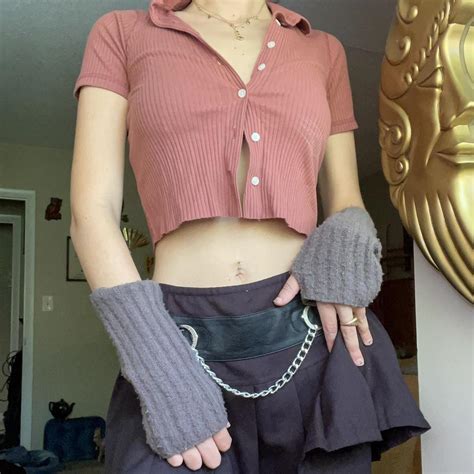 Cute Button Down For Fall And No Thats Not A Stain Depop