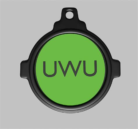 Free Stl File Content Warning Uwu Key Ring ⚠️・3d Printer Model To