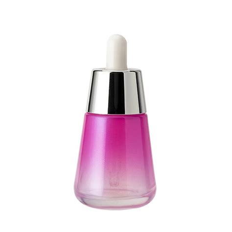 China Customized Purple Gradient Glass Essential Oil Dropper Bottle With Dropper Manufacturers