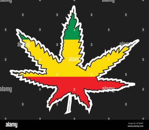 Cannabis Leaf As Rastafarian Flag Stock Vector Image And Art Alamy
