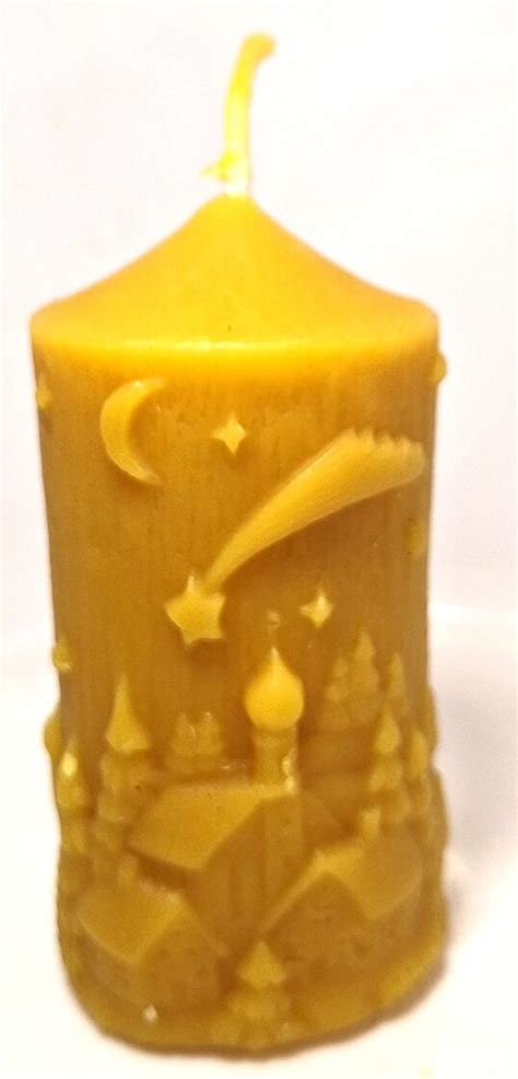 Ziemas Ainava Ar Komētu Svece Ziemassvētku Sveces Interneta Veikals Dravnieks