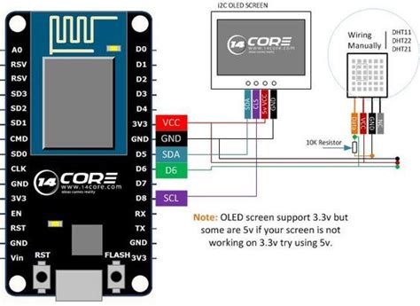 Wiring Dht Dht With Oled Screen On Esp E Artofit