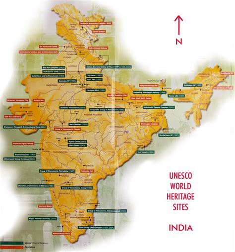 Map Of Unesco World Heritage Sites India See Large Size … Flickr