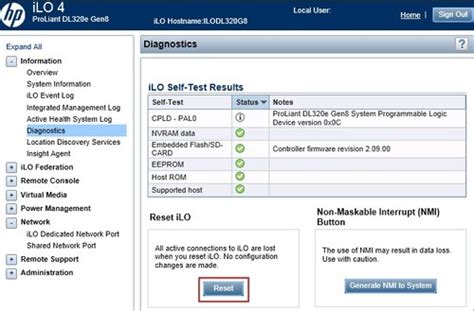 Pramod Hpe Server Hpe Integrated Lights Out 4 Ilo 4 How To Reset Ilo Management