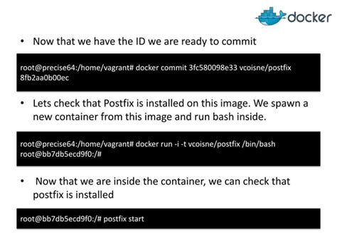 installing and running postfix within a docker container from the