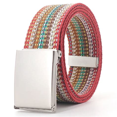 Customized Unisex Multi Color Webbing Belt