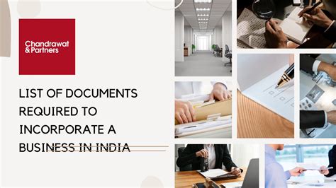 List Of Documents Required To Incorporate Business In India