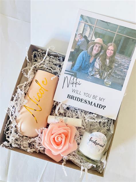 Personalized Bridesmaid Proposal T Box Set Bridal Proposal Polaroid